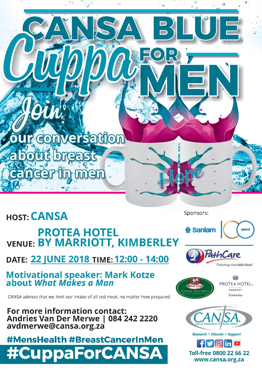 CANSA Blue Cuppa for Men @ Protea Hotel • Kimberley PORTAL
