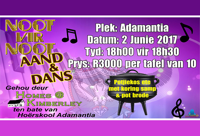 Noot vir Noot Aand & Dans @ Adamantia High School • Kimberley PORTAL