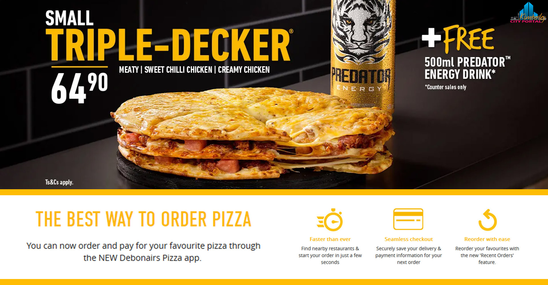 Small Triple Decker Promotion Debonairs Kimberley PORTAL