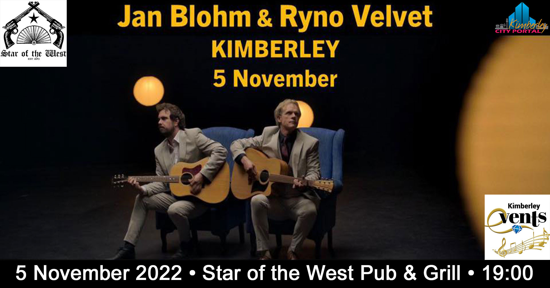 Jan Blohm & Ryno Velvet @ Star of the West Pub & Grill • Kimberley PORTAL