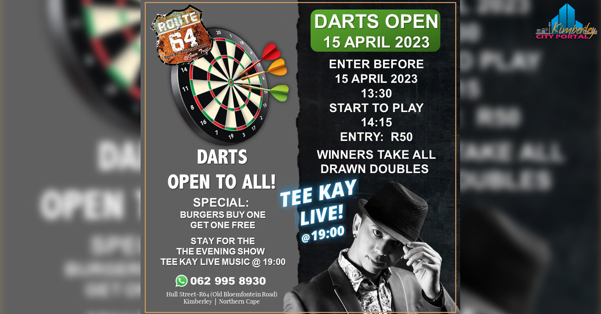 Darts Open @ Route 64 • Kimberley PORTAL