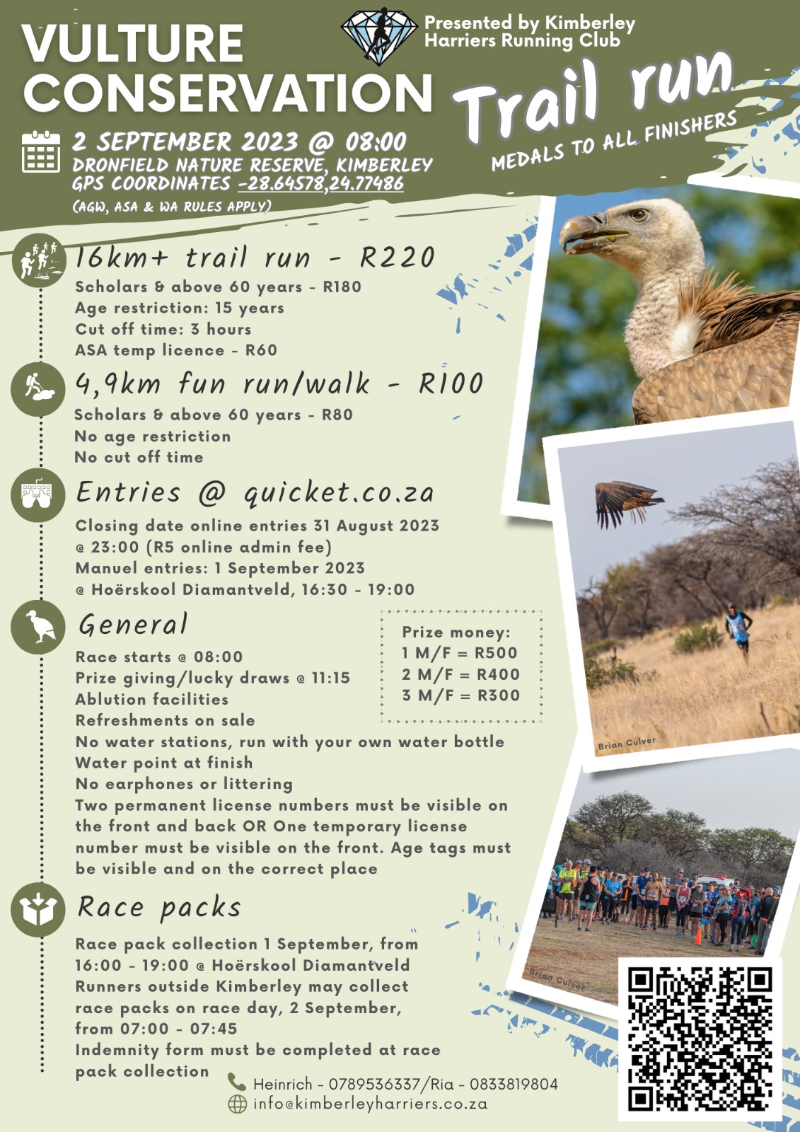 Vulture Conservation Trail Run @ Dronfield • Kimberley PORTAL