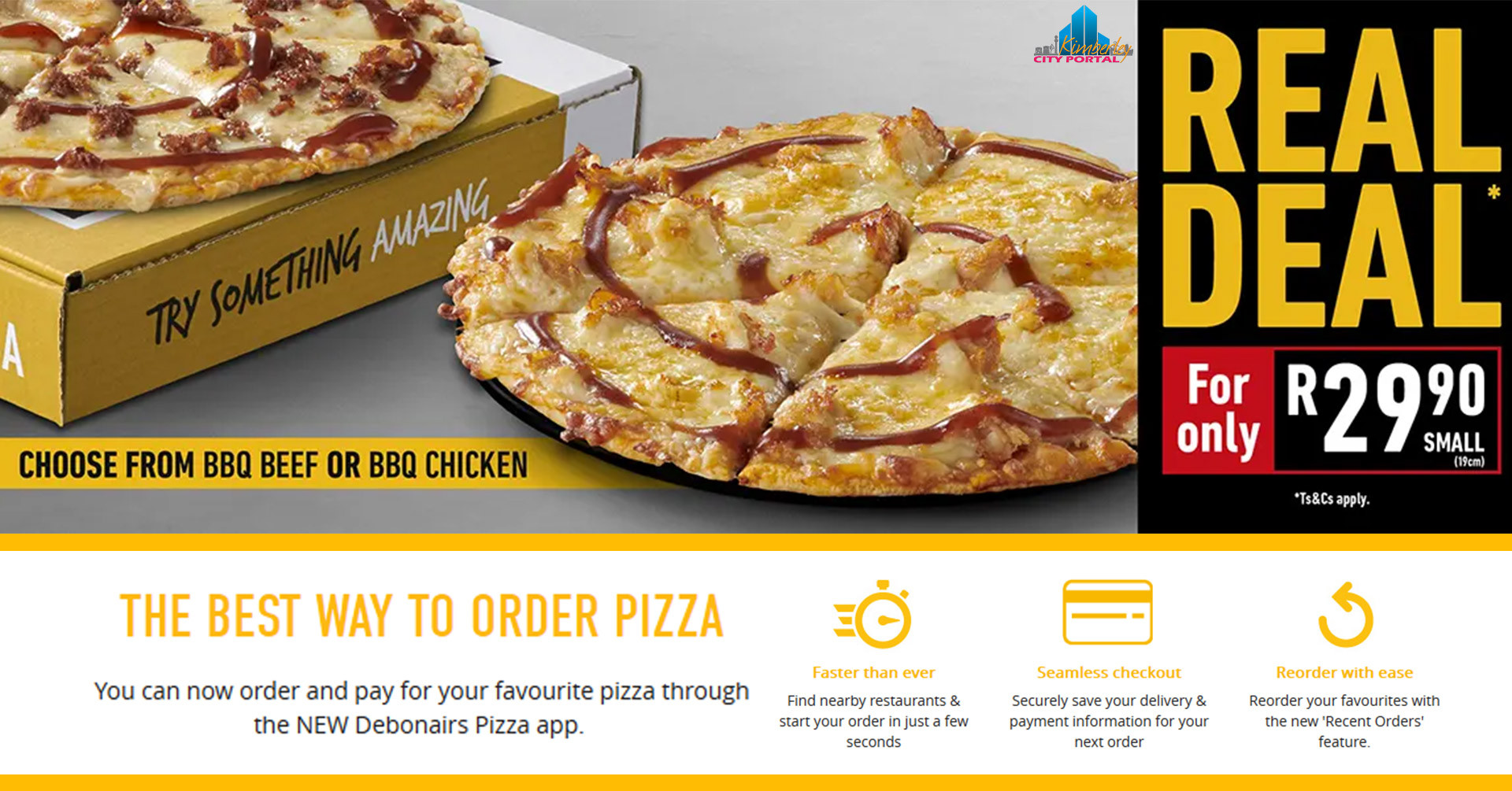Small Real Deal Pizza Promotion @ Debonairs • Kimberley PORTAL