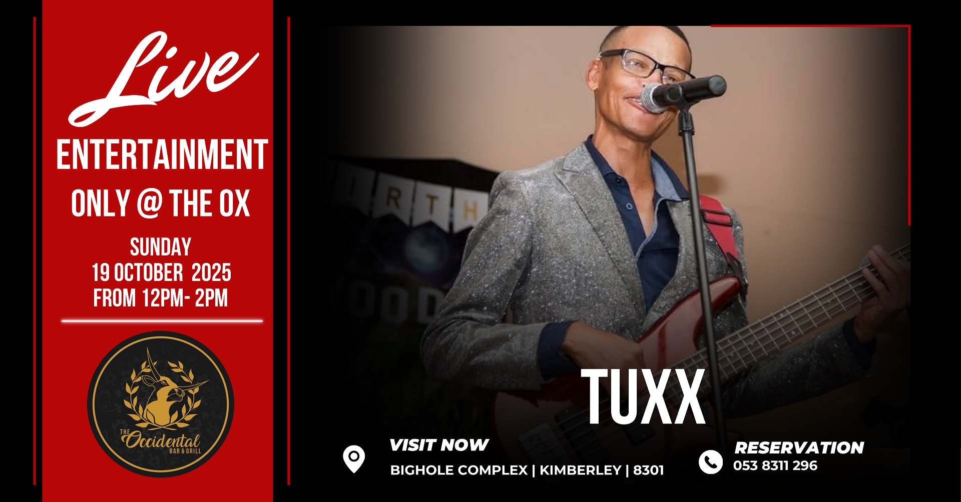 Tuxx Live @ The OX • Kimberley PORTAL